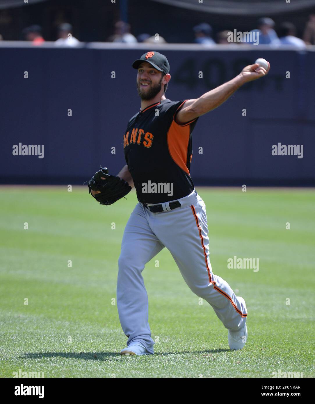 San Francisco Giants pitcher Madison Bumgarner (40) during pre-game ...