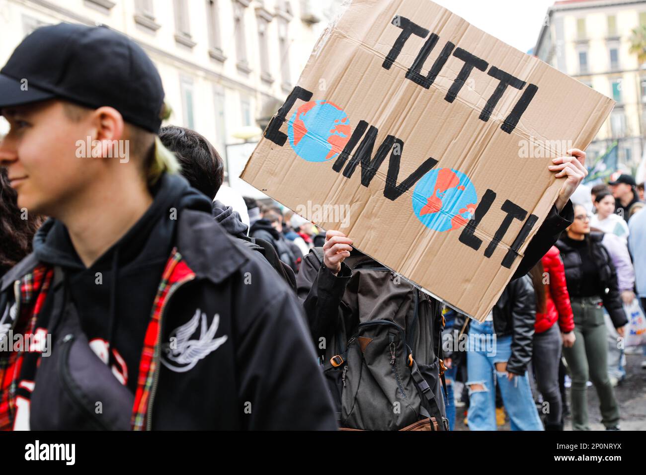 Napoli Italy - 3rd March 2023, Fridays For Future strike in Napoli ...
