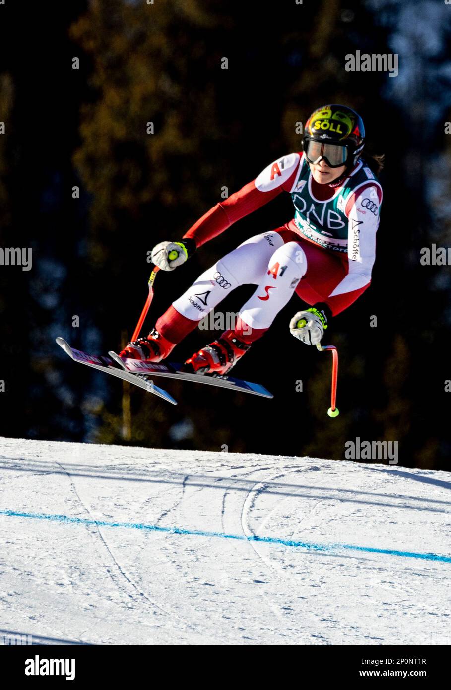 Kvitfjell 20230302. Christina Ager (AUT) during the ladies' downhill ...