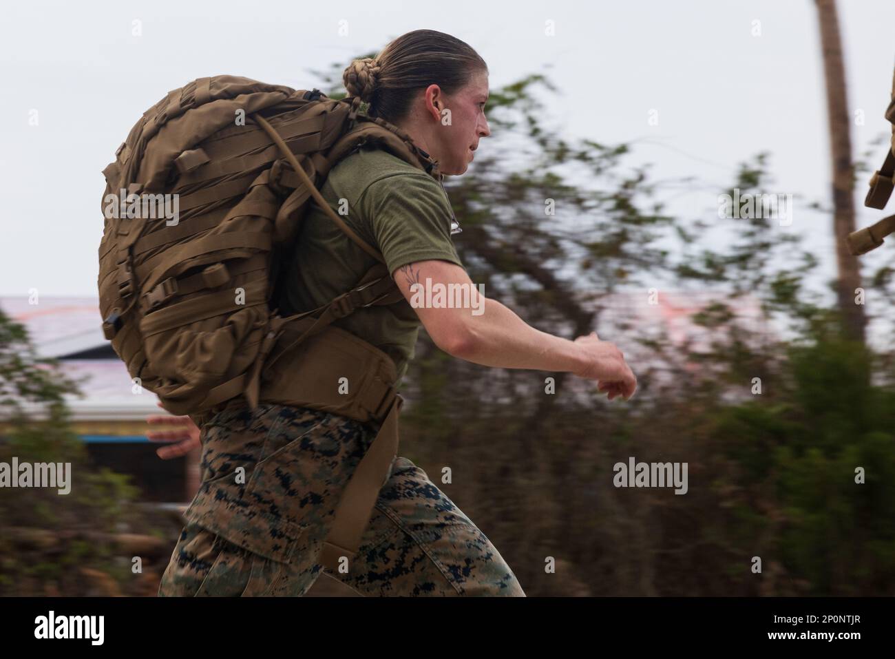 U.S. Marine Corps 2nd Lt. Ashley Gippe, a combat engineer officer, with ...