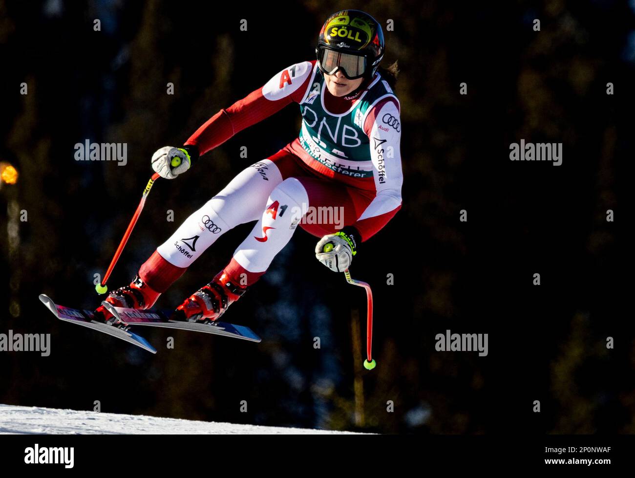 Kvitfjell 20230302. Christina Ager (AUT) during the ladies' downhill ...