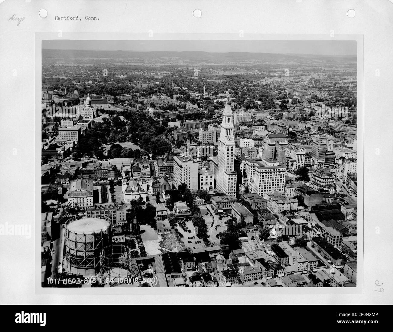 Connecticut - Hartford, Aerial Photograph Stock Photo - Alamy