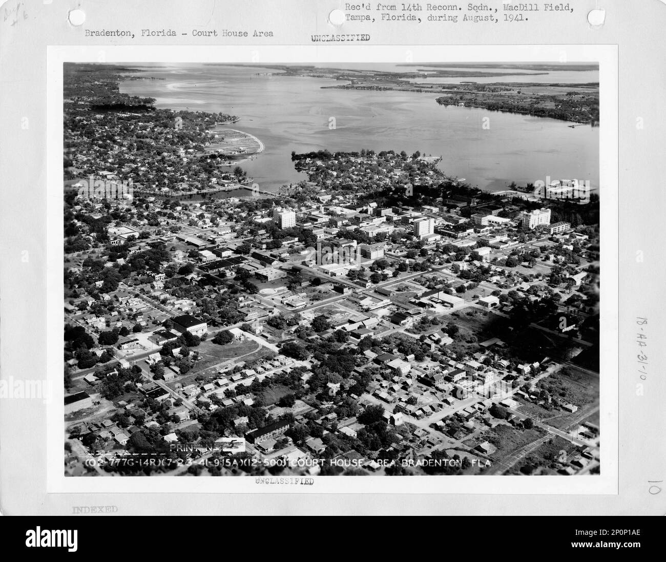 Florida - Brandenton through Clearwater, Aerial Photograph Stock Photo ...