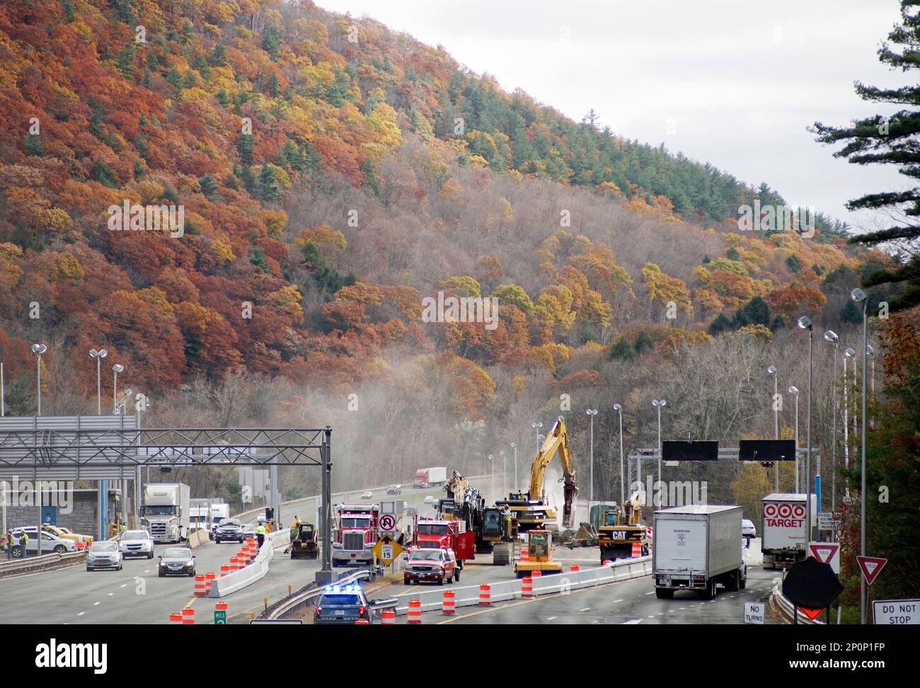 The toll booths at Exit One on I-90 in West Stockbridge, Mass. are ...
