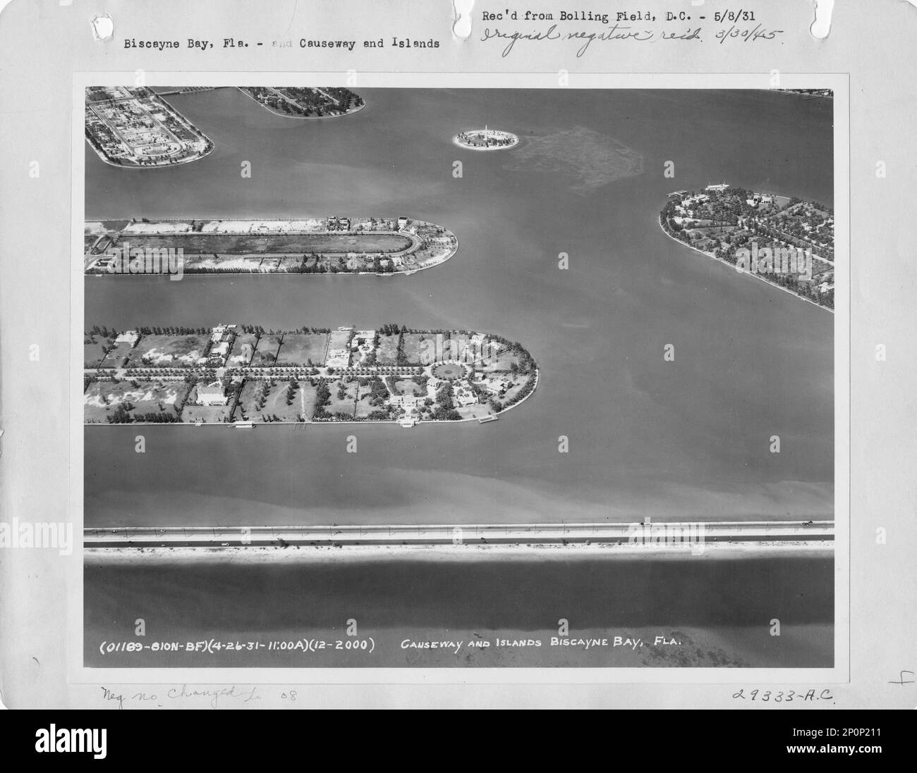 Aerial view biscayne bay Black and White Stock Photos & Images - Alamy