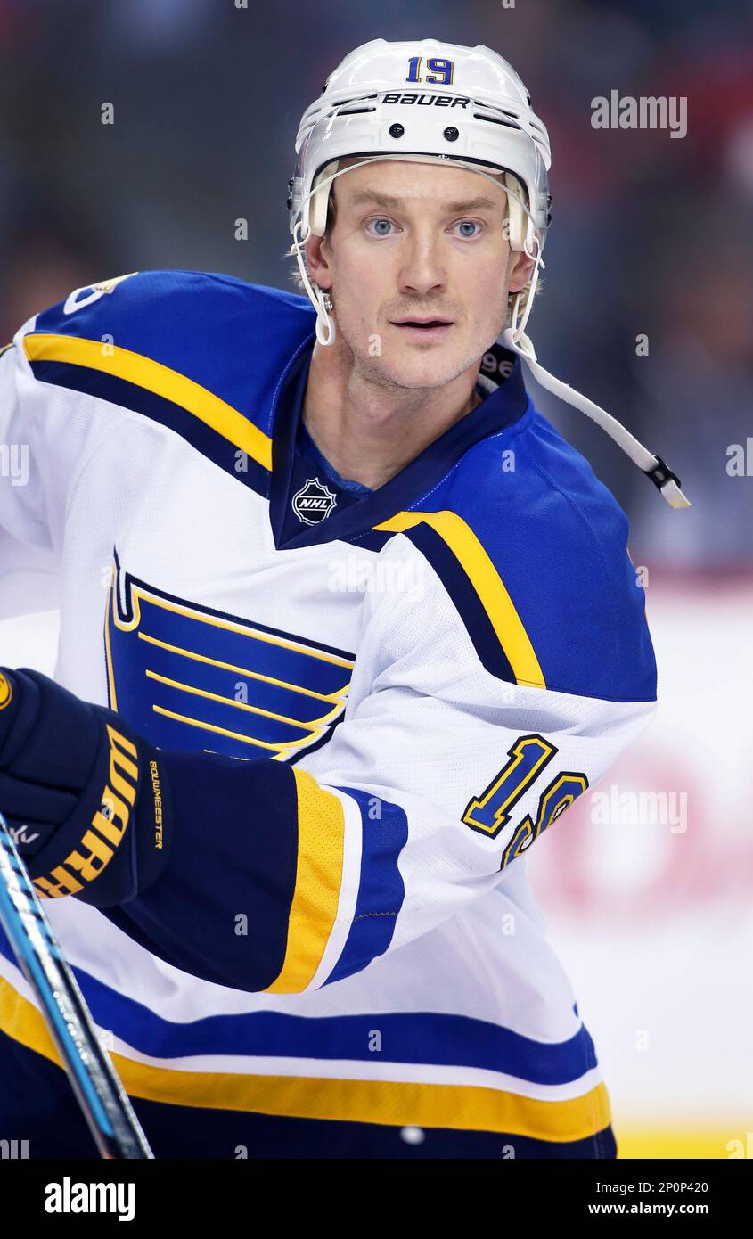 NHL profile photo on St. Louis Blues' Jay Bouwmeester at a game against ...