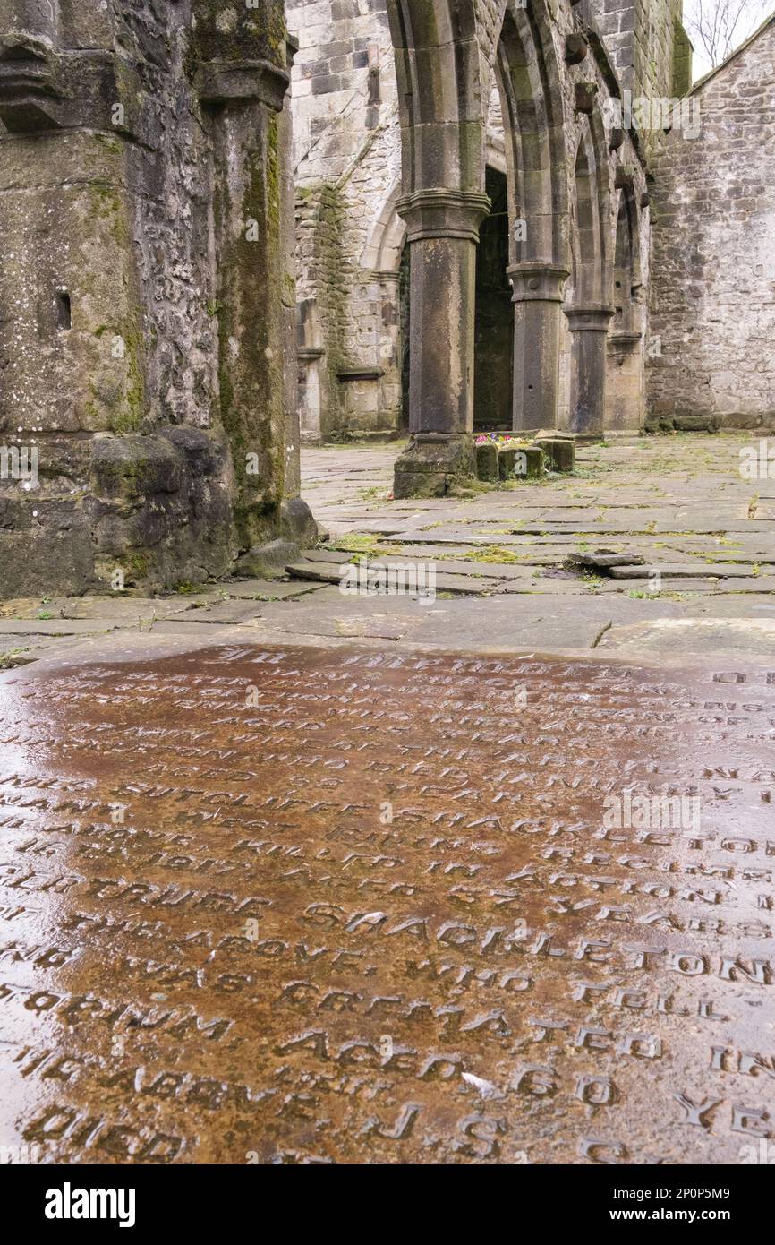 Heptonstall, West Yorkshire, UK. Ruins of the Church of St Thomas a ...