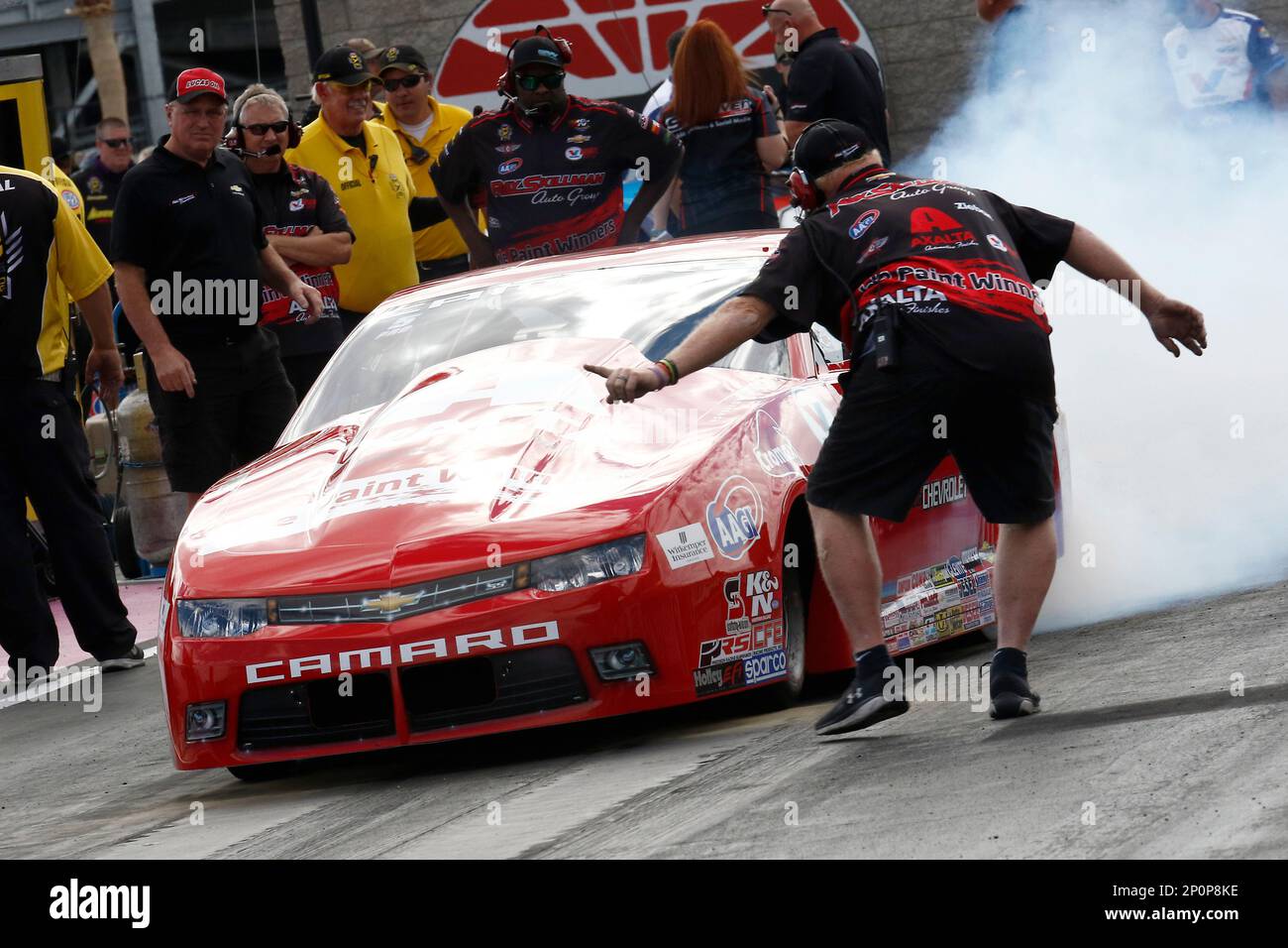 LAS VEGAS, NV - OCTOBER 28: Drew Skillman (5 PRO) Chevrolet Camaro NHRA ...