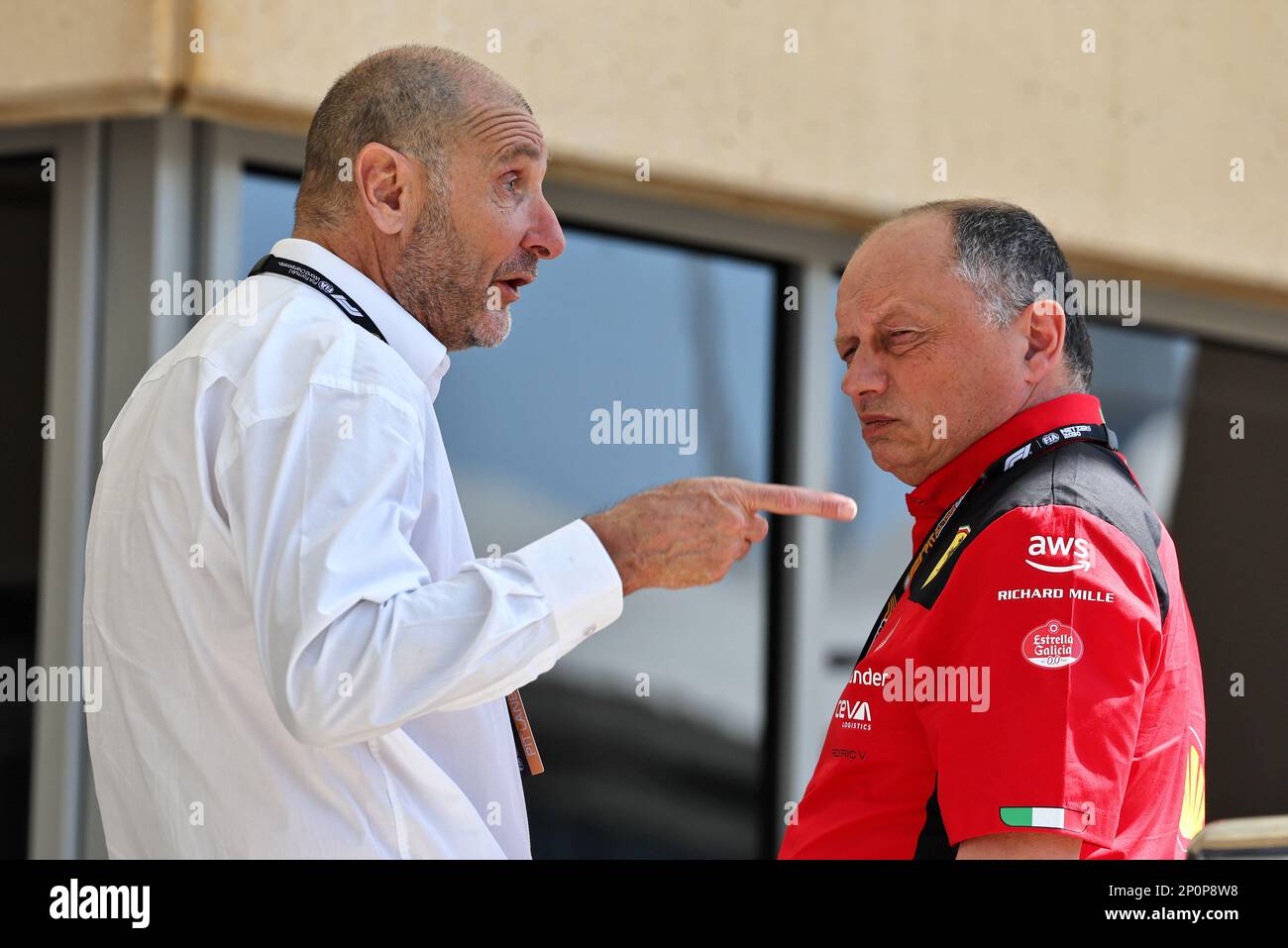 Sakhir, Bahrain. 3rd March 2023. (L to R): Bruno Michel (FRA) F2 and F3 ...