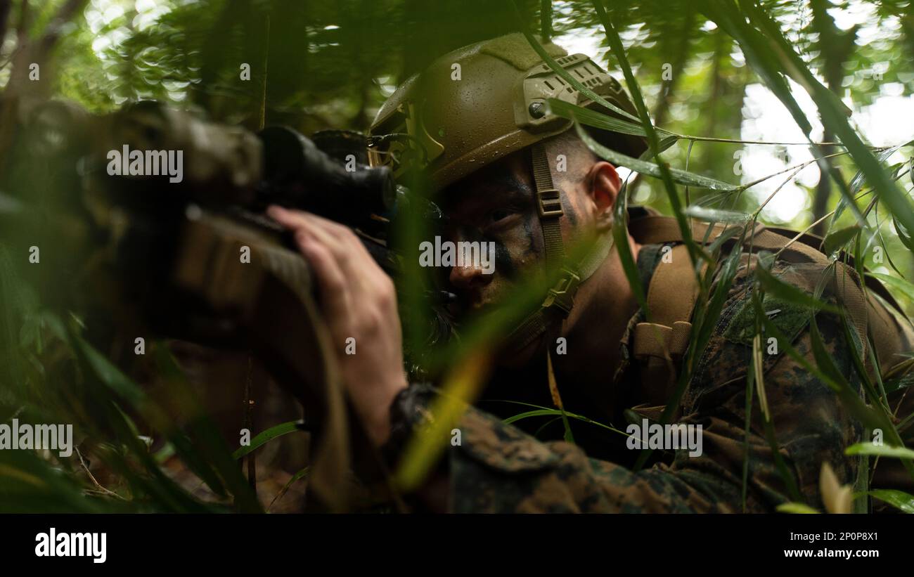 U.S. Marine Corps Lance Cpl. Blake Bayles, a forward observer with 1st ...