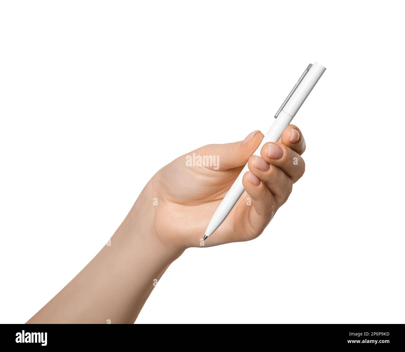 Human hand holding a pencil Cut Out Stock Images & Pictures - Alamy