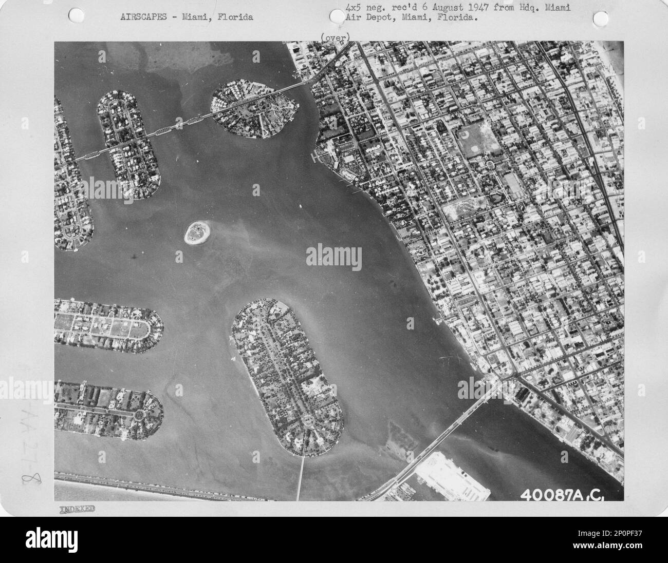 Miami birds eye view Black and White Stock Photos & Images - Alamy