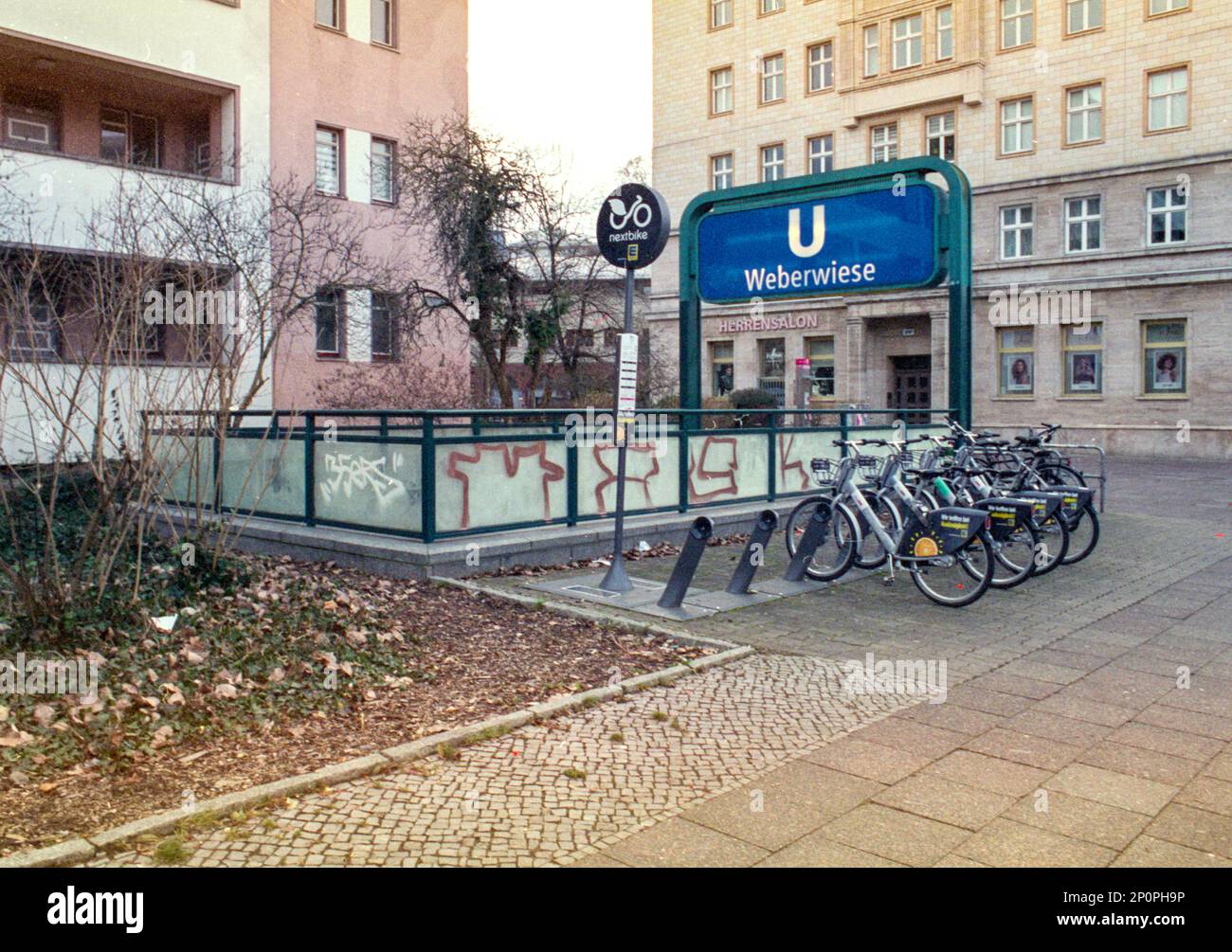 Berlin, Germany. Exit and Entrance of Weberwise U-Bahn Station ...