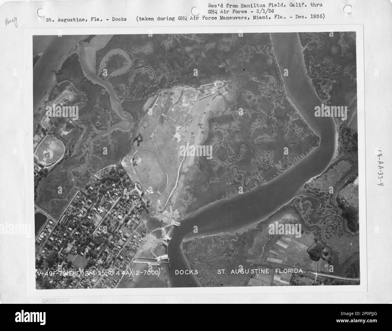 Florida - St. Augustine, Aerial Photograph Stock Photo - Alamy