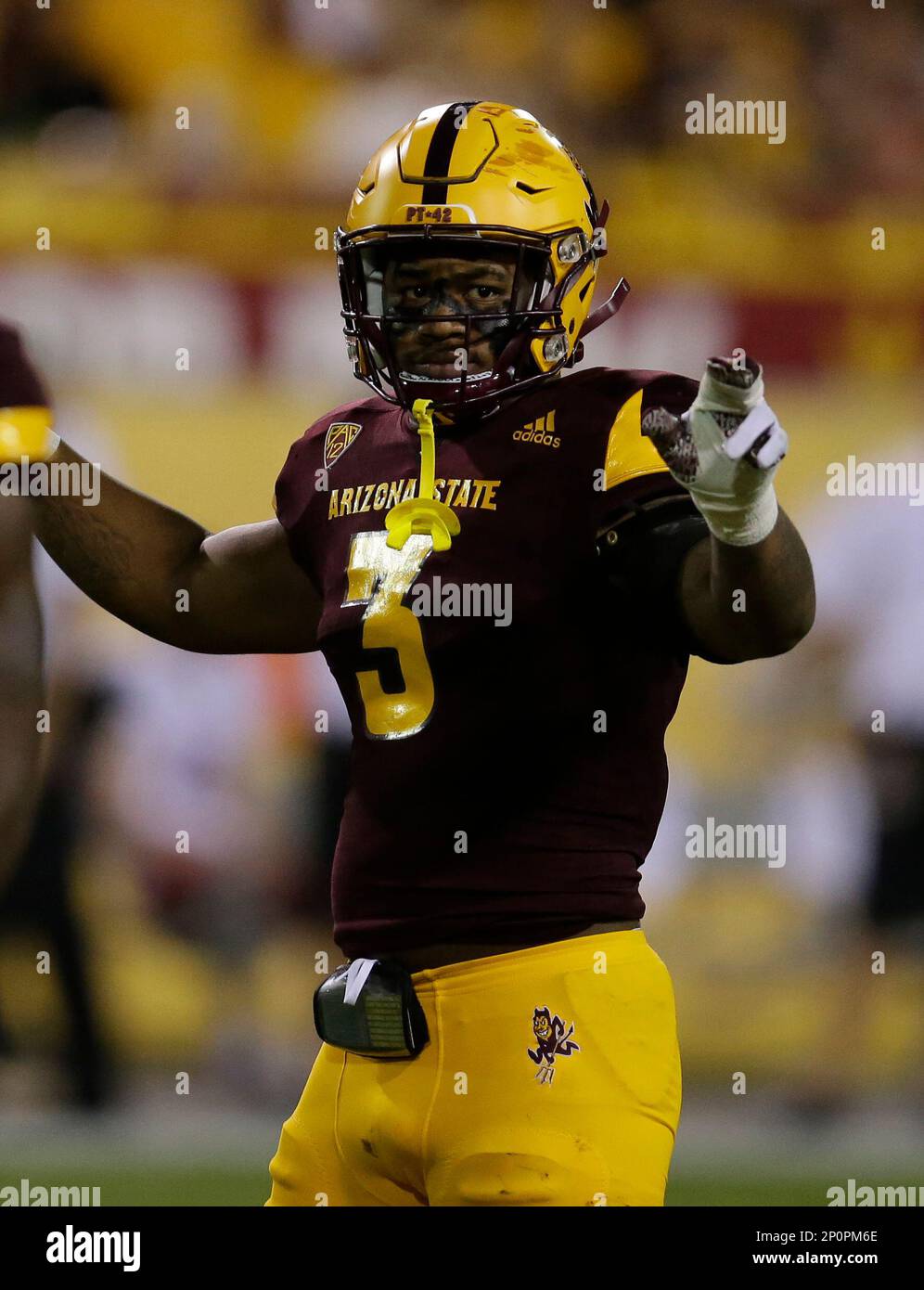 Arizona State linebacker DJ Calhoun (3) in the first half during an ...