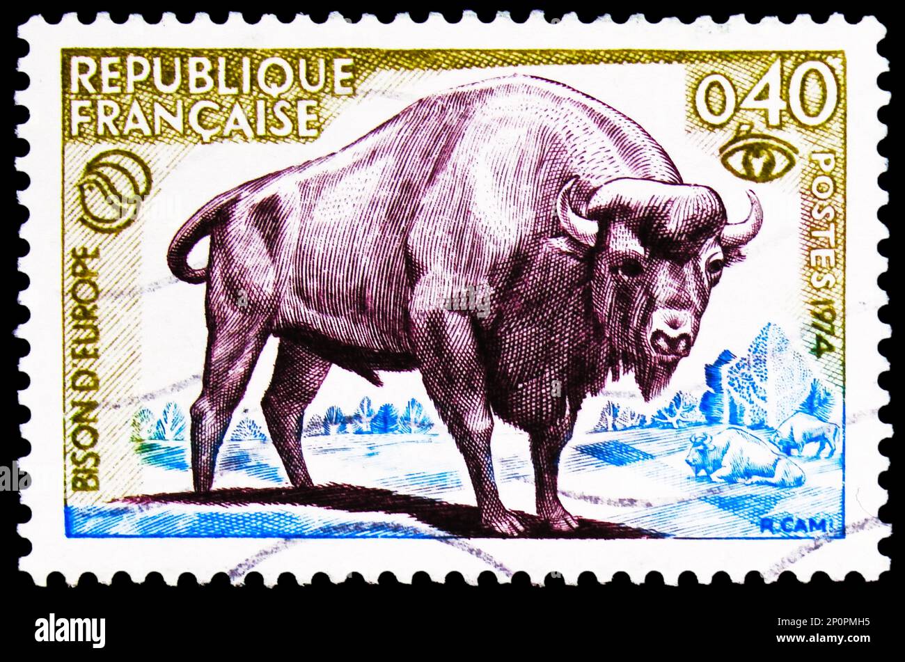 MOSCOW, RUSSIA - FEBRUARY 15, 2023: Postage stamp printed in France ...