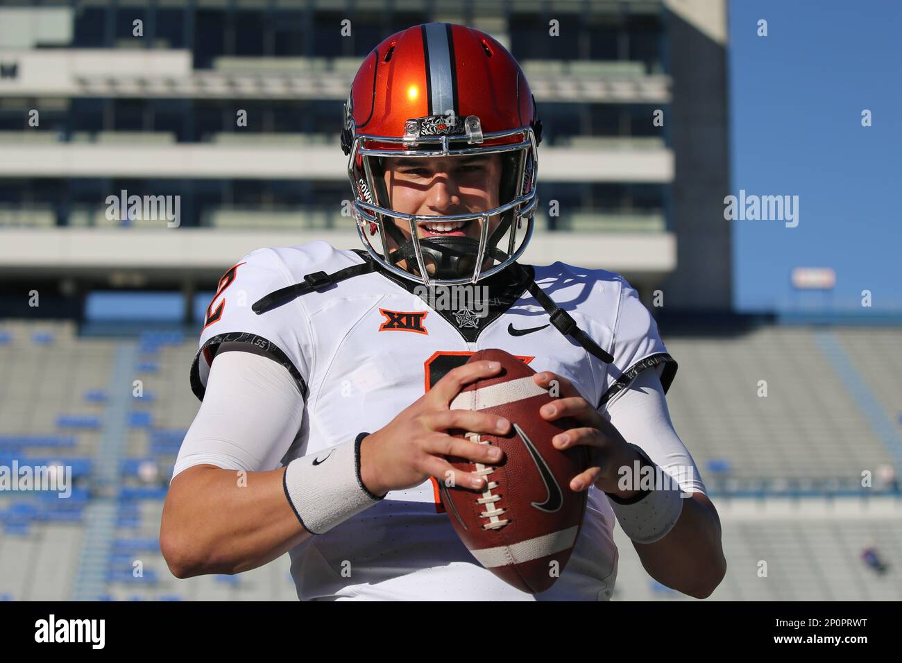 22 Oct 2016: Oklahoma State Cowboys quarterback Mason Rudolph (2 ...