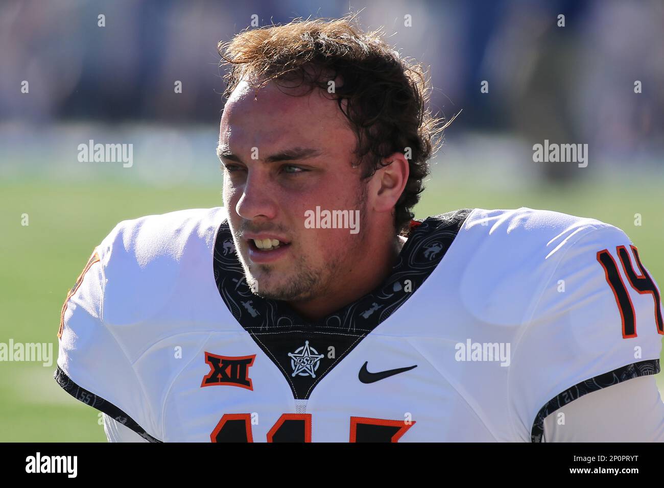 22 Oct 2016: Oklahoma State Cowboys quarterback Taylor Cornelius (14 ...