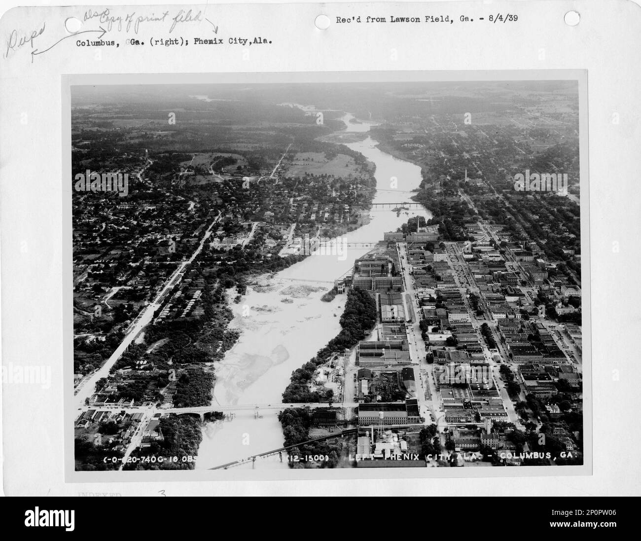 Georgia - Columbus, Aerial Photograph Stock Photo - Alamy