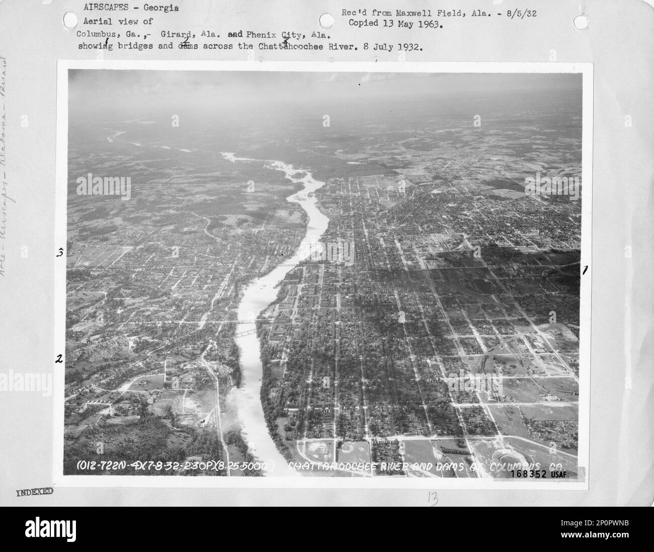Georgia - Columbus, Aerial Photograph Stock Photo - Alamy