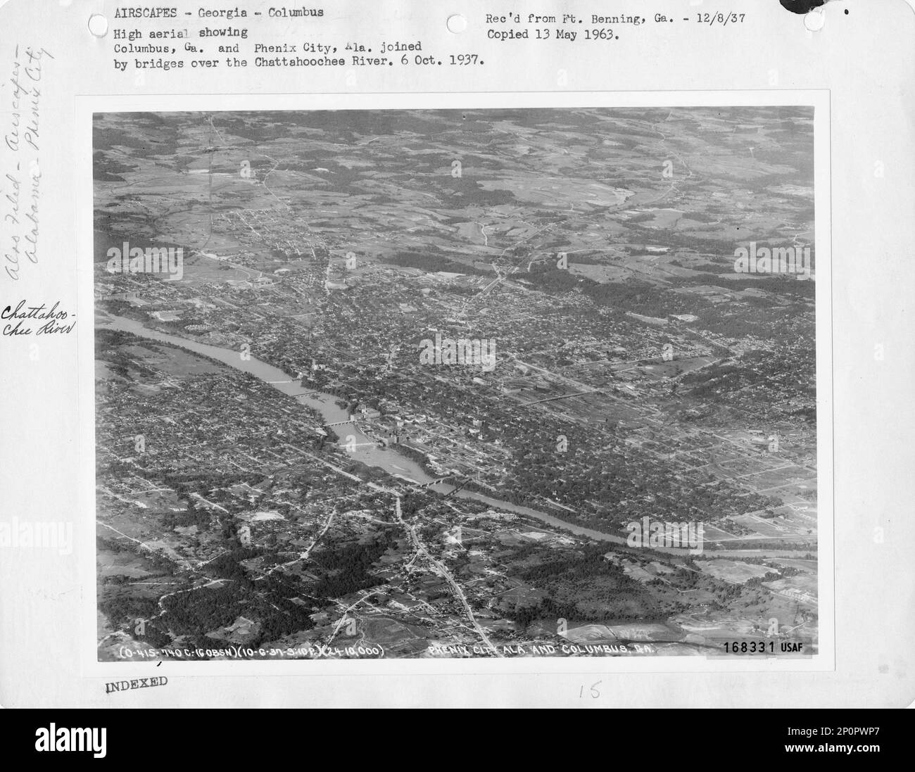 Georgia - Columbus, Aerial Photograph Stock Photo - Alamy
