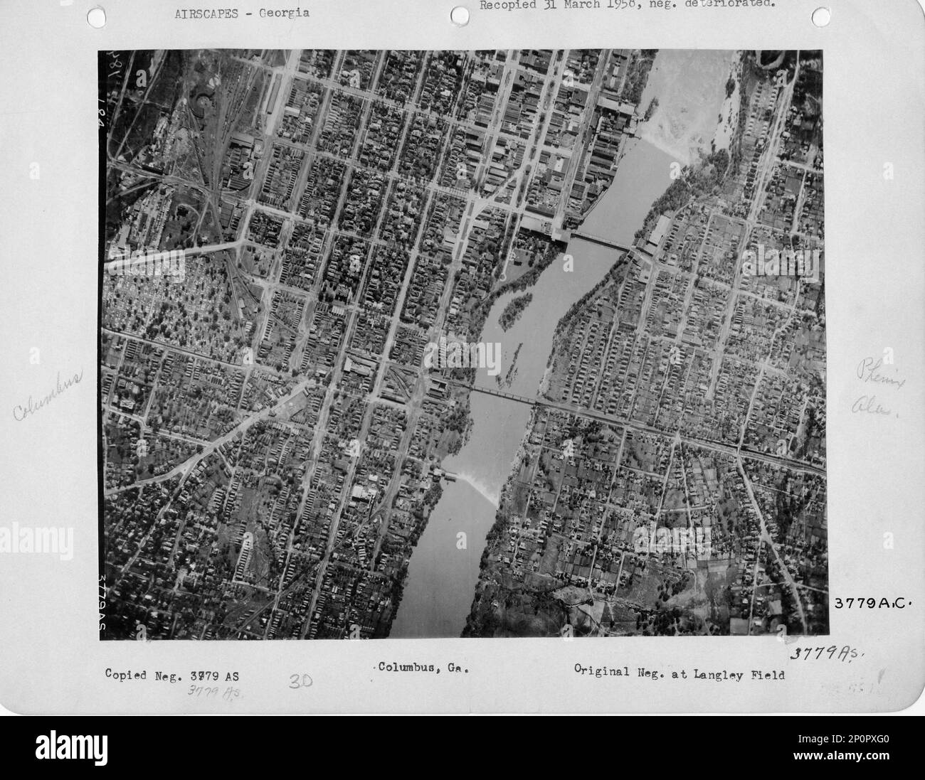 Georgia - Columbus, Aerial Photograph Stock Photo - Alamy