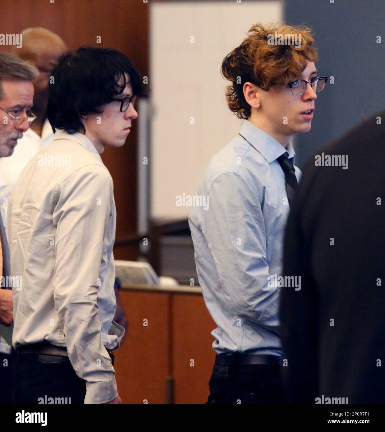 From left, John Richard and Lawrence Gilman are arraigned in Salem ...