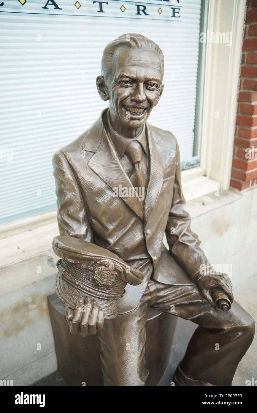 A statue of Don Knotts sits on High Street in Morgantown, W.Va., date not known. Sculptor Jamie ...
