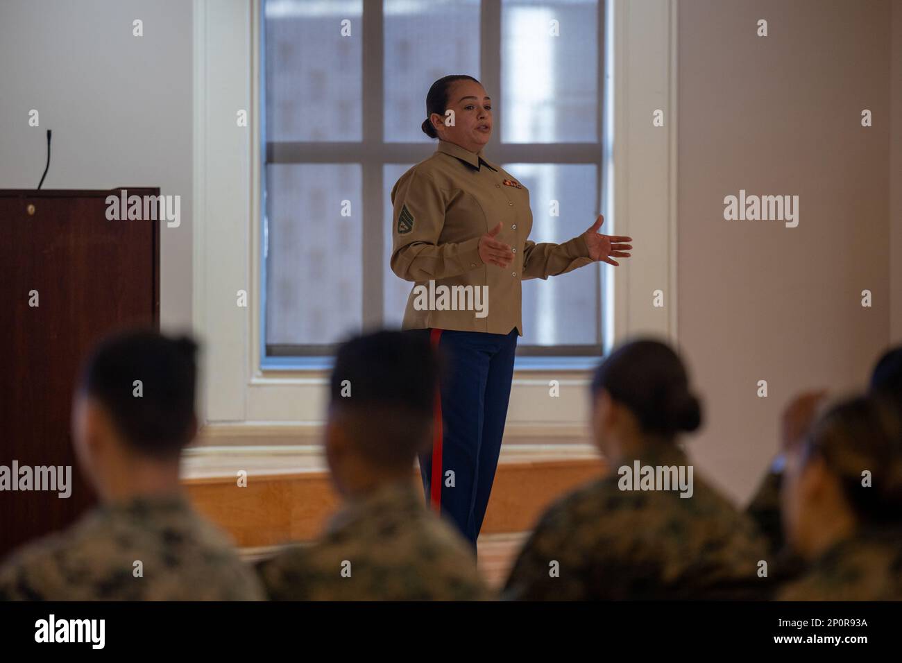 U.S. Marine Corps Staff Sgt. Crystal Guillory, the battalion career ...