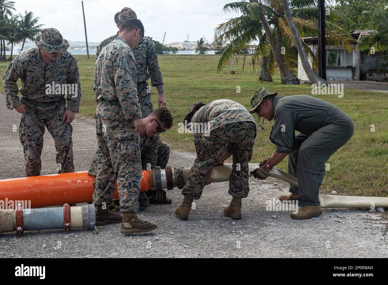 NAVAL BASE GUAM, Santa Rita, Guam (Feb. 14, 2023) Navy Cargo Handling ...