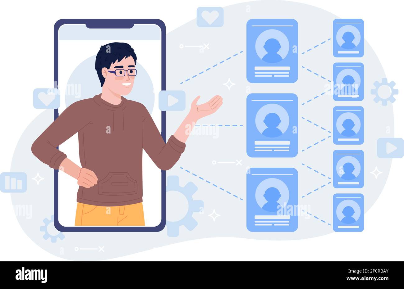 Viral marketing flat concept vector spot illustration Stock Vector ...