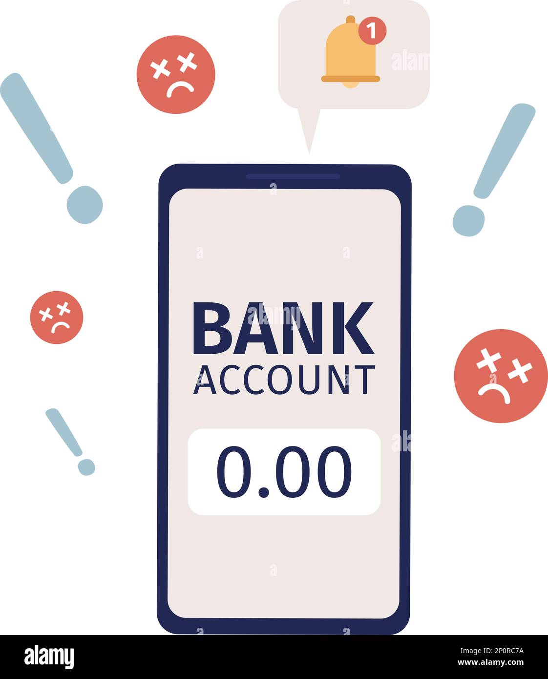 Empty bank account flat concept vector spot illustration Stock Vector ... Empty bank account flat concept vector spot illustration Stock Vector ...