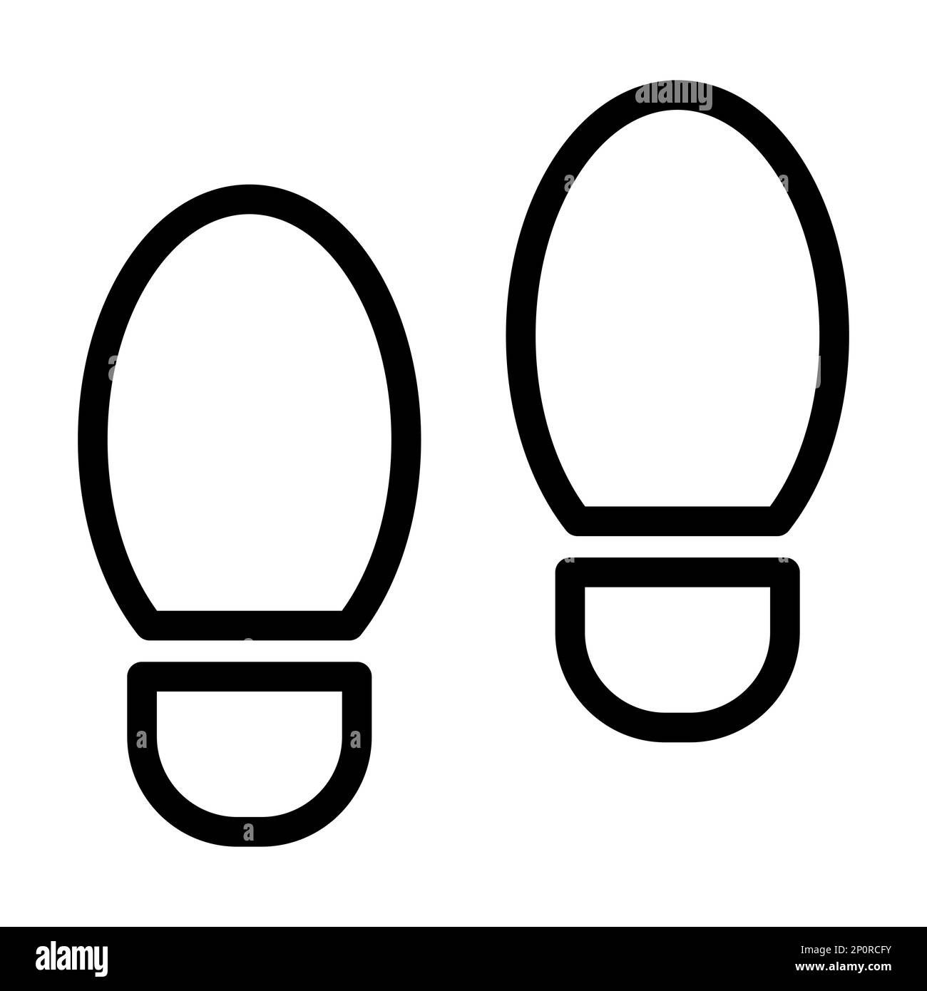 Footprint Vector Thick Line Icon Stock Photo - Alamy