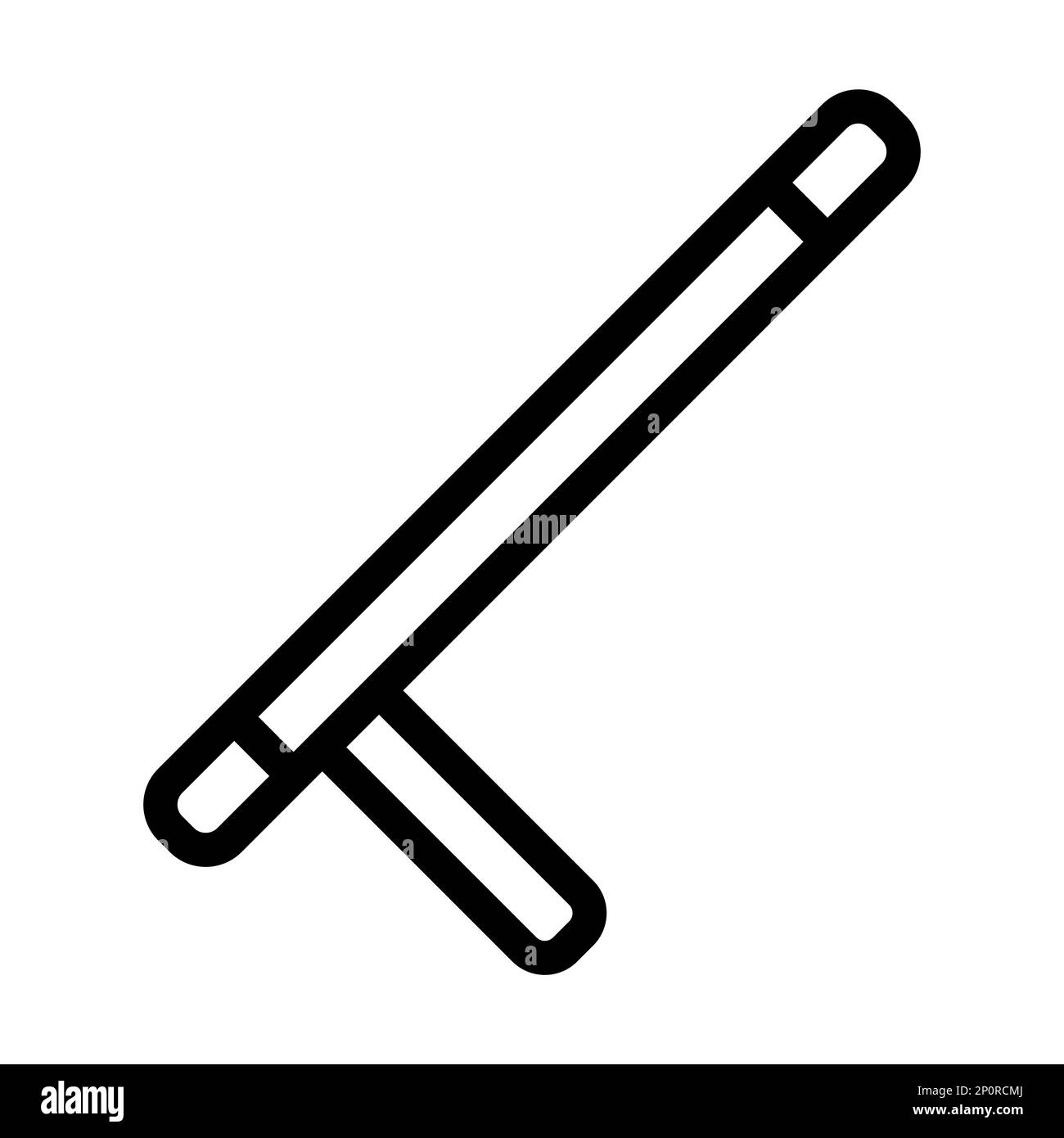 Police Stick Vector Thick Line Icon Stock Photo - Alamy