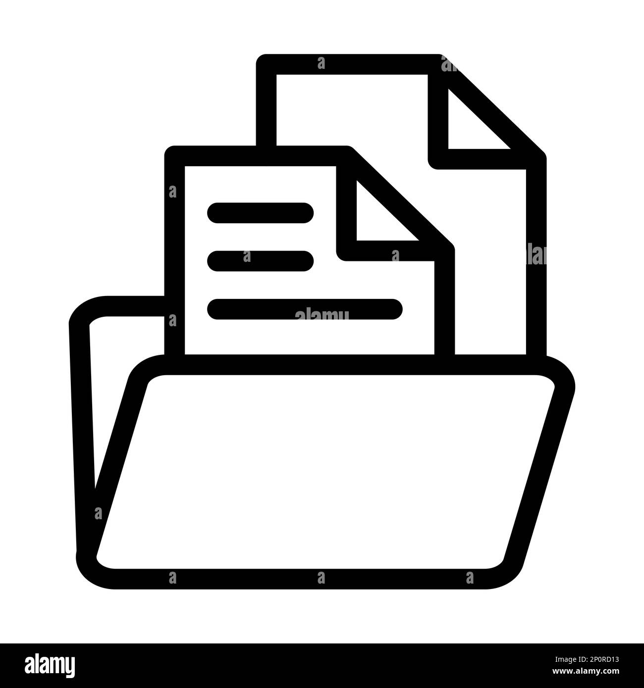 Files Vector Thick Line Icon Stock Photo - Alamy