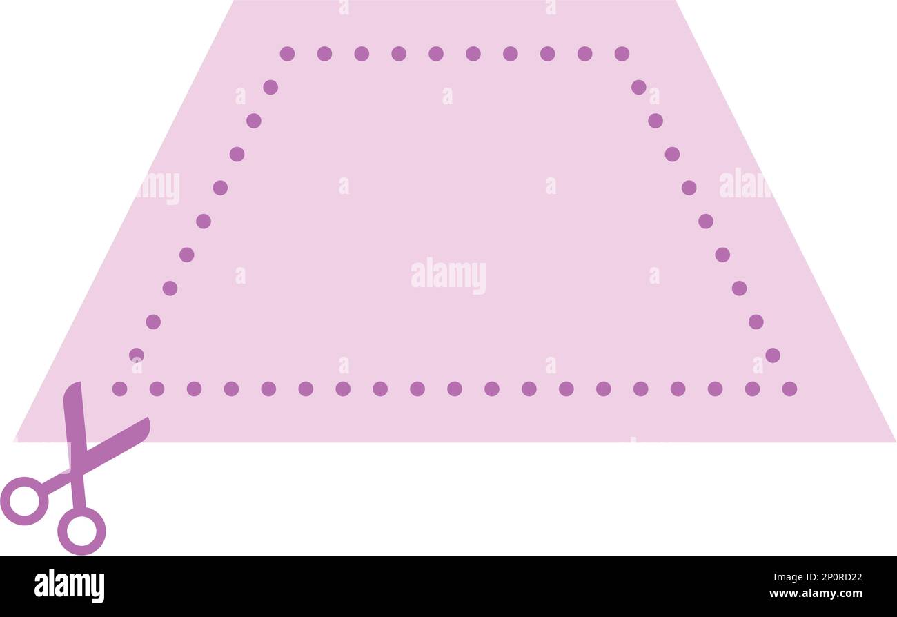 Cutting practice activites trapezium shape symbol element for preschool ...