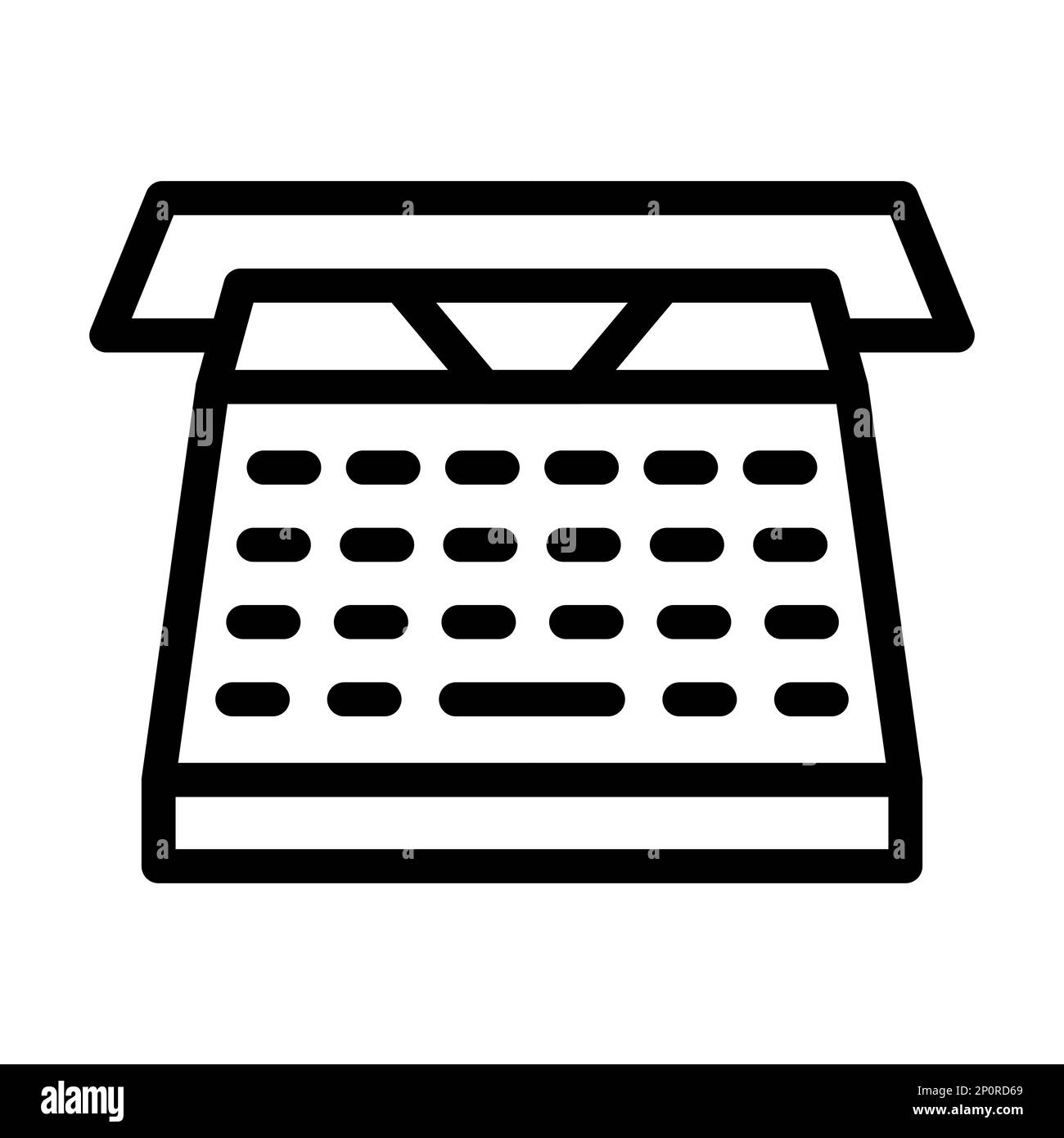 Typewriter Vector Thick Line Icon Stock Photo - Alamy
