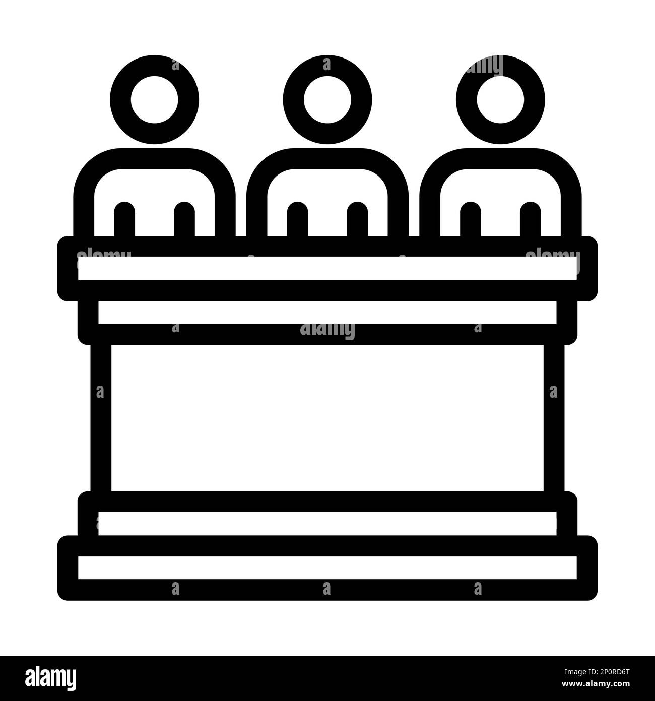 Court line icons set Black and White Stock Photos & Images - Alamy