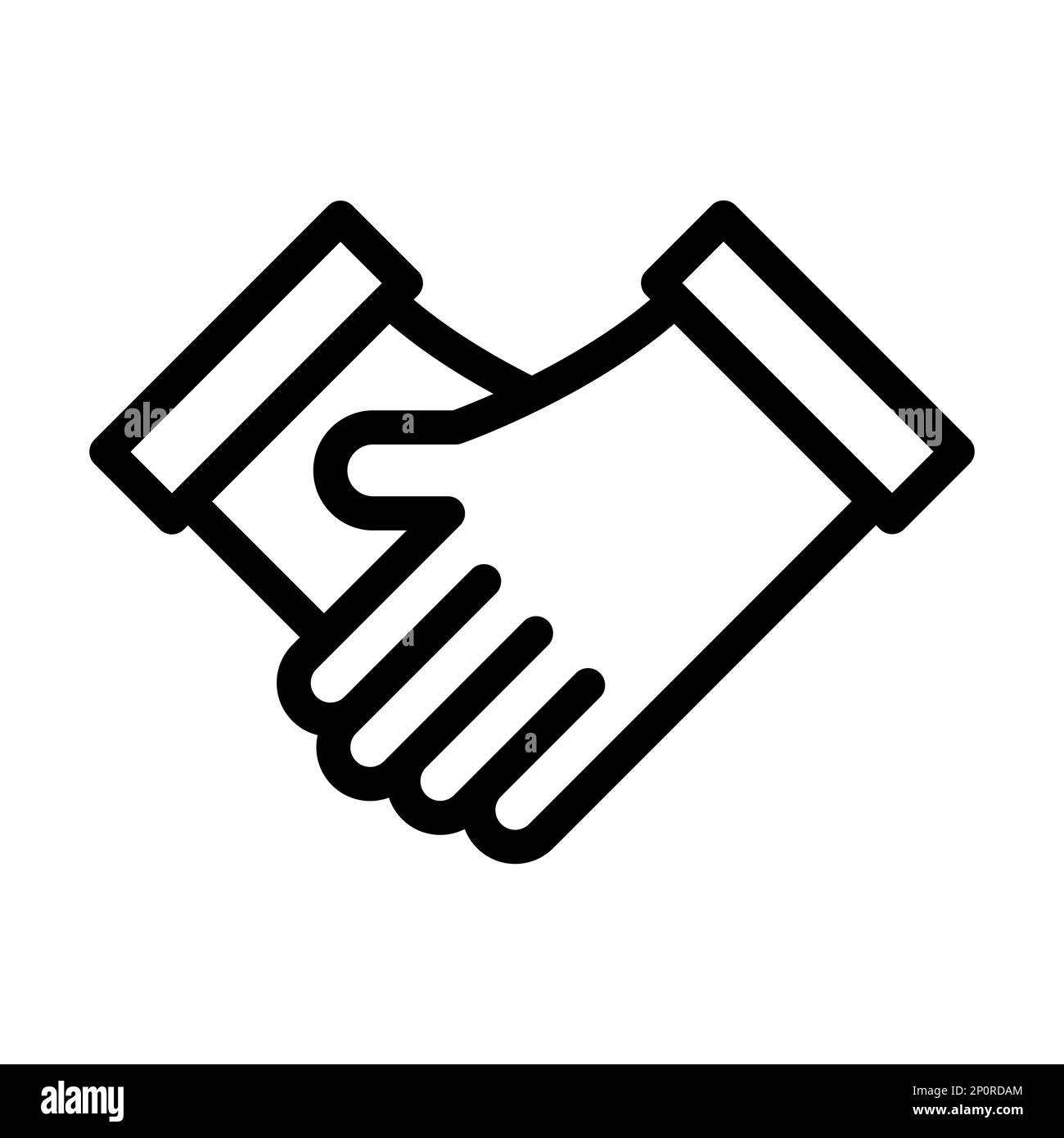 Handshake Vector Thick Line Icon Stock Photo - Alamy