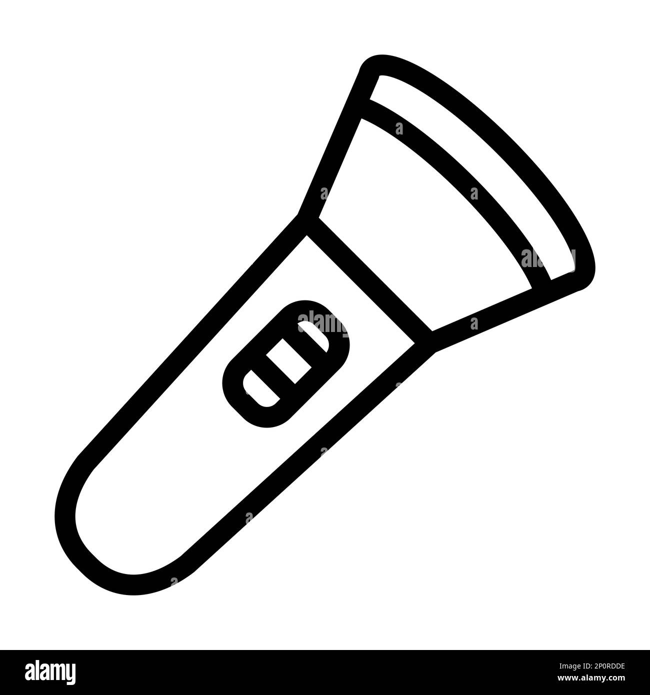 Flashlight outline icon on Black and White Stock Photos & Images - Alamy