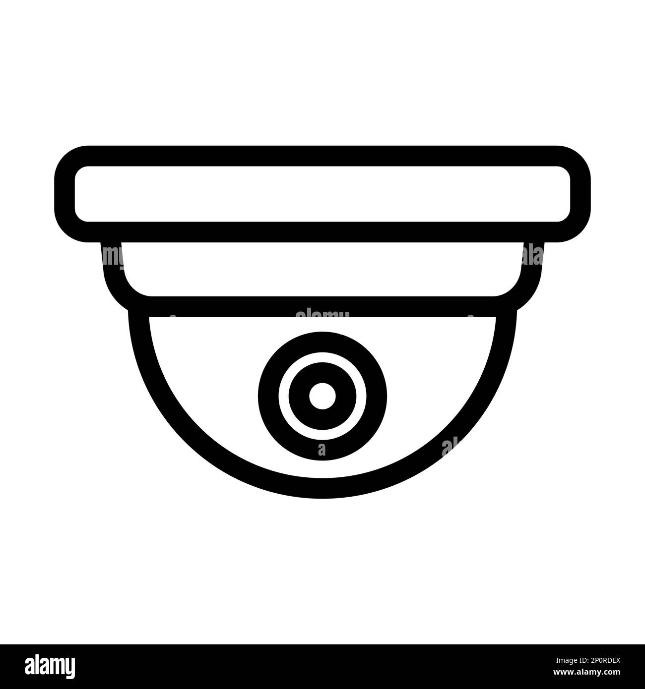 Security Camera Vector Thick Line Icon Stock Photo - Alamy