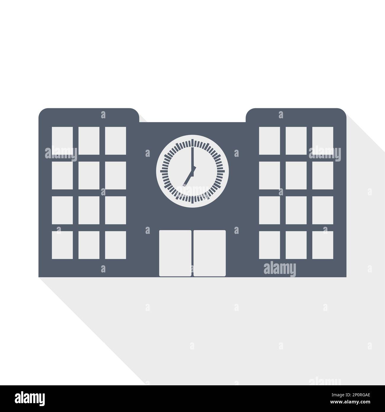 School building vector icon, architecture concept flat design ...
