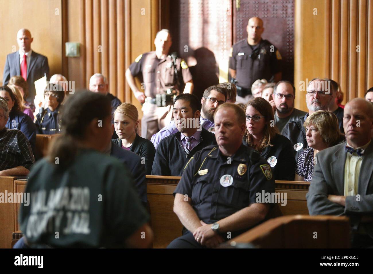 Family and supporters of Rachel Drafta watch as Theresa Petto leaves ...