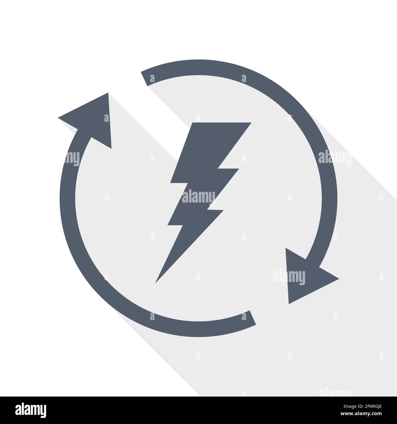 Energy vector icon, electricity concept flat design illustration Stock ...