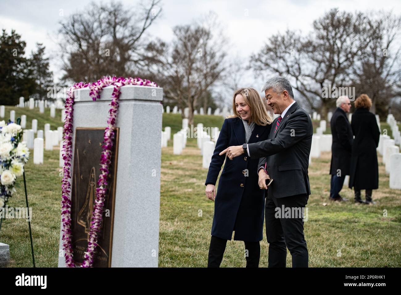 McCool Family Representatives Dan and Jane Tani view the Space Shuttle ...