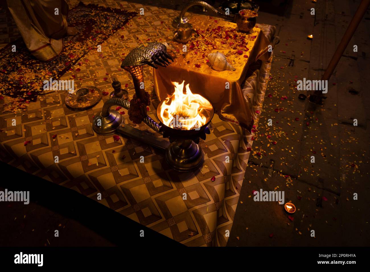 Varanasi, Uttar Pradesh, India - December 26, 2019: A crowd of people ...