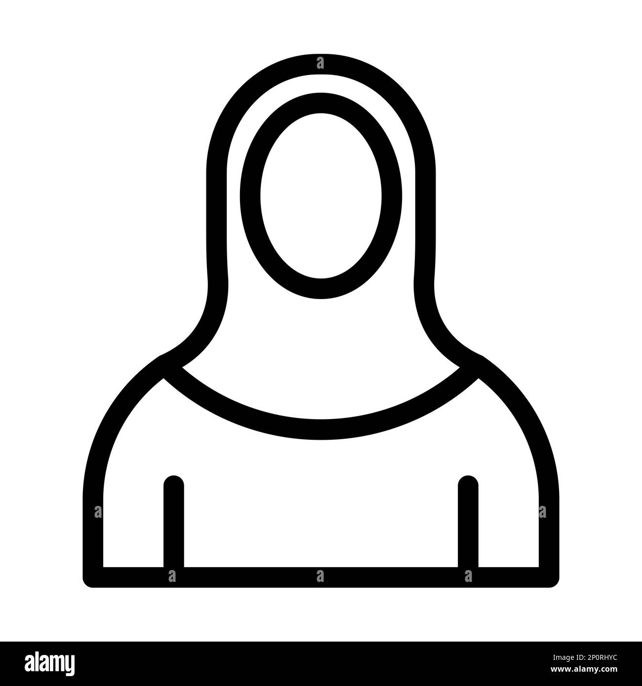 Islamic Woman Vector Thick Line Icon For Personal And Commercial Use ...