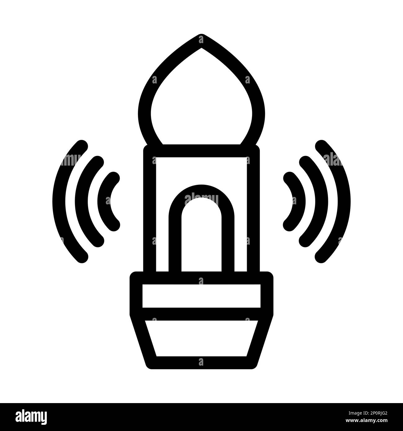 Adhan Vector Thick Line Icon For Personal And Commercial Use Stock Photo - Alamy