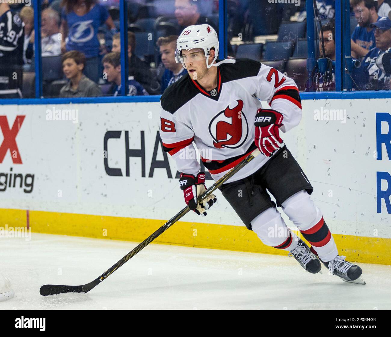 October 15, 2016: New Jersey Devils defenseman Damon Severson (28 ...
