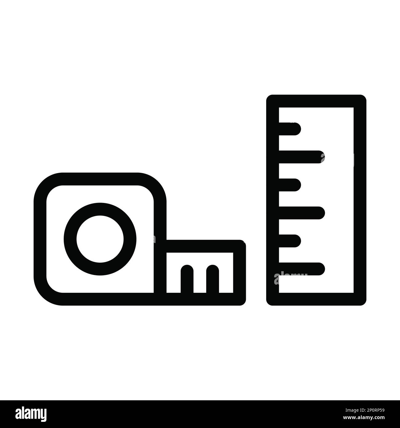 Measuring Vector Thick Line Icon For Personal And Commercial Use Stock ...